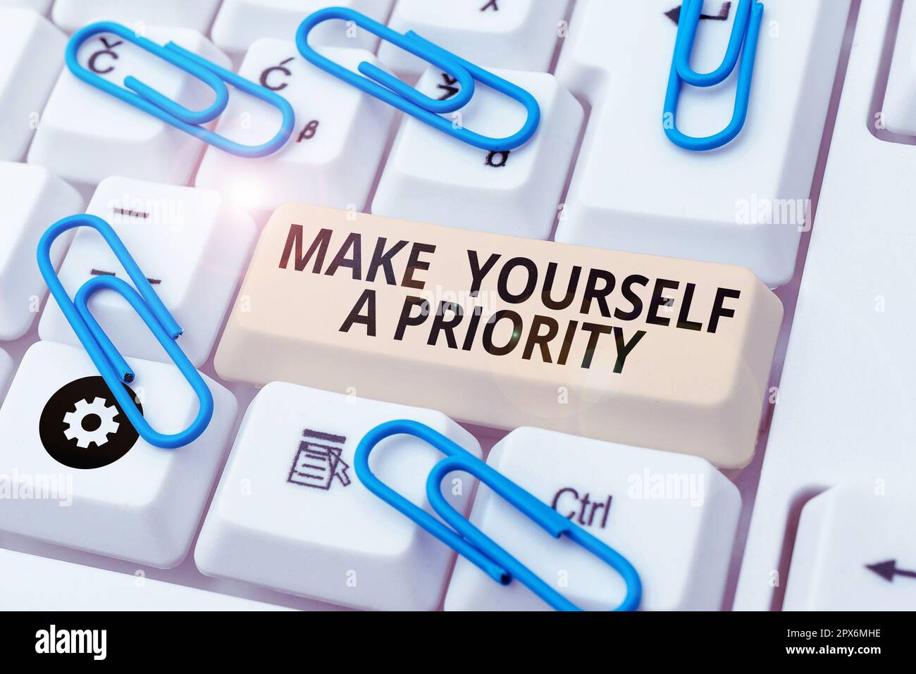 Hand writing sign Make Yourself A Priority, Conceptual photo Think in ...