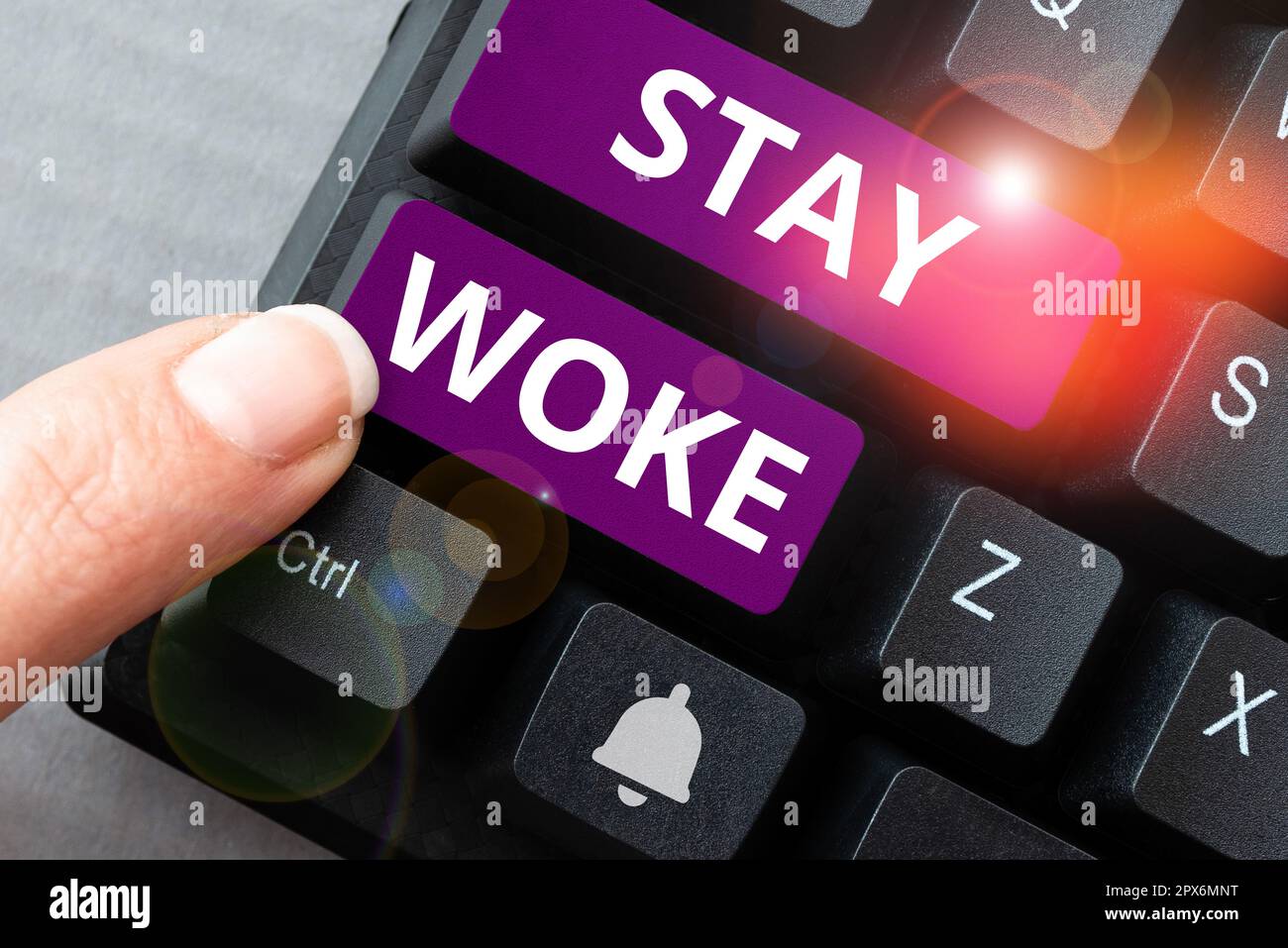 Text sign showing Stay Woke, Business idea being aware of your ...
