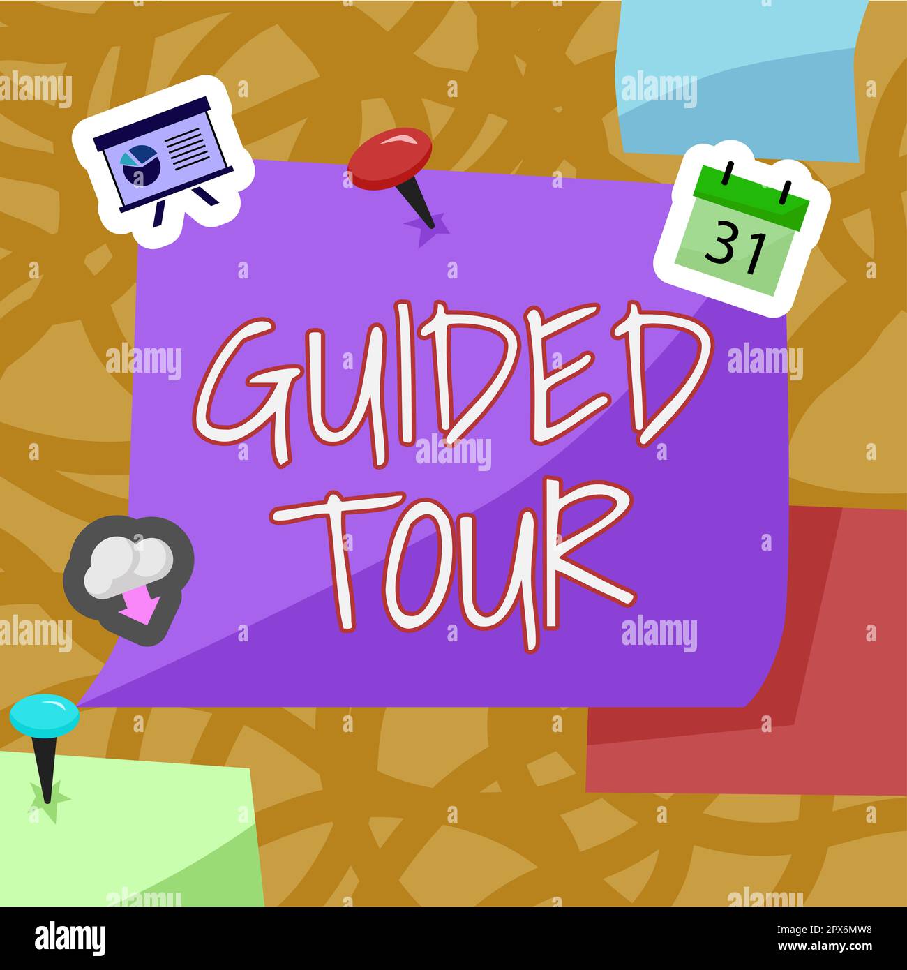 Sign displaying Guided Tour, Business approach advice or information ...