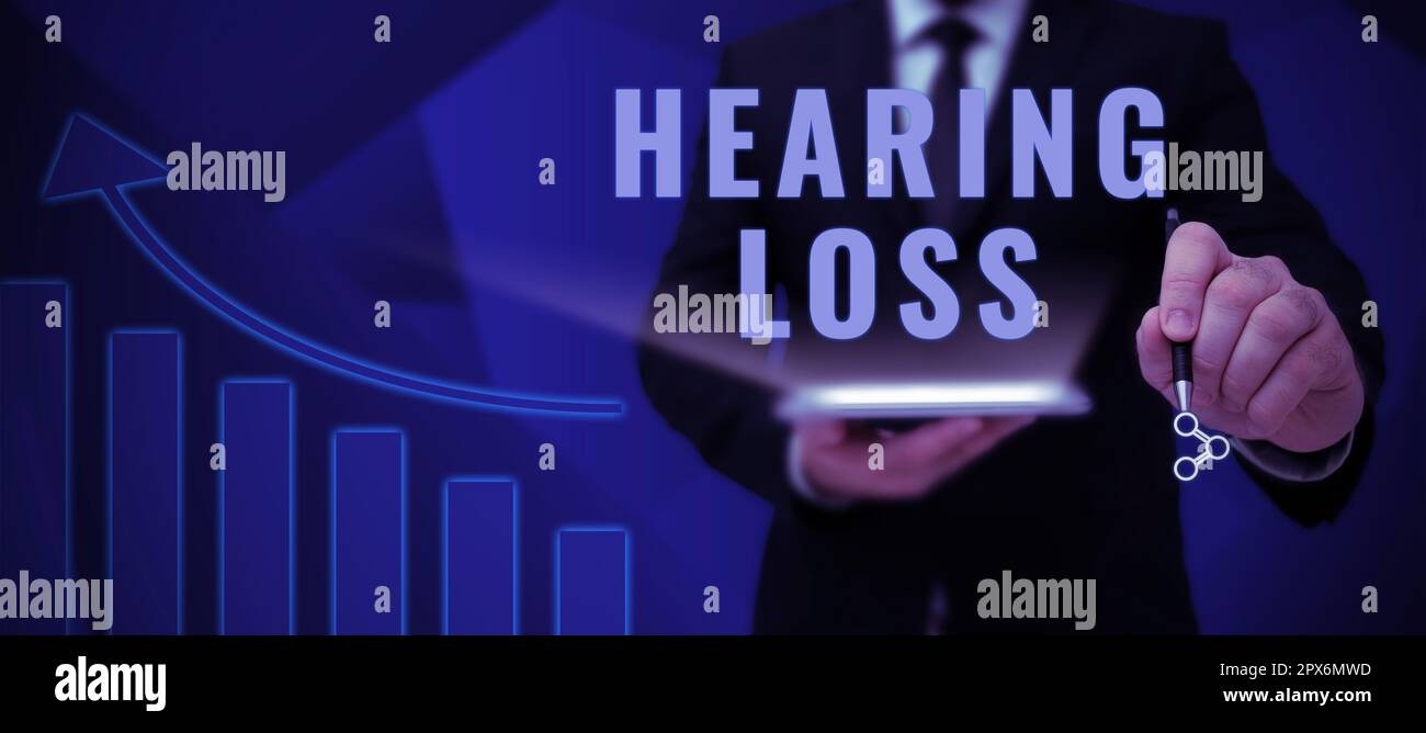Inspiration showing sign Hearing Loss, Conceptual photo is partial or ...