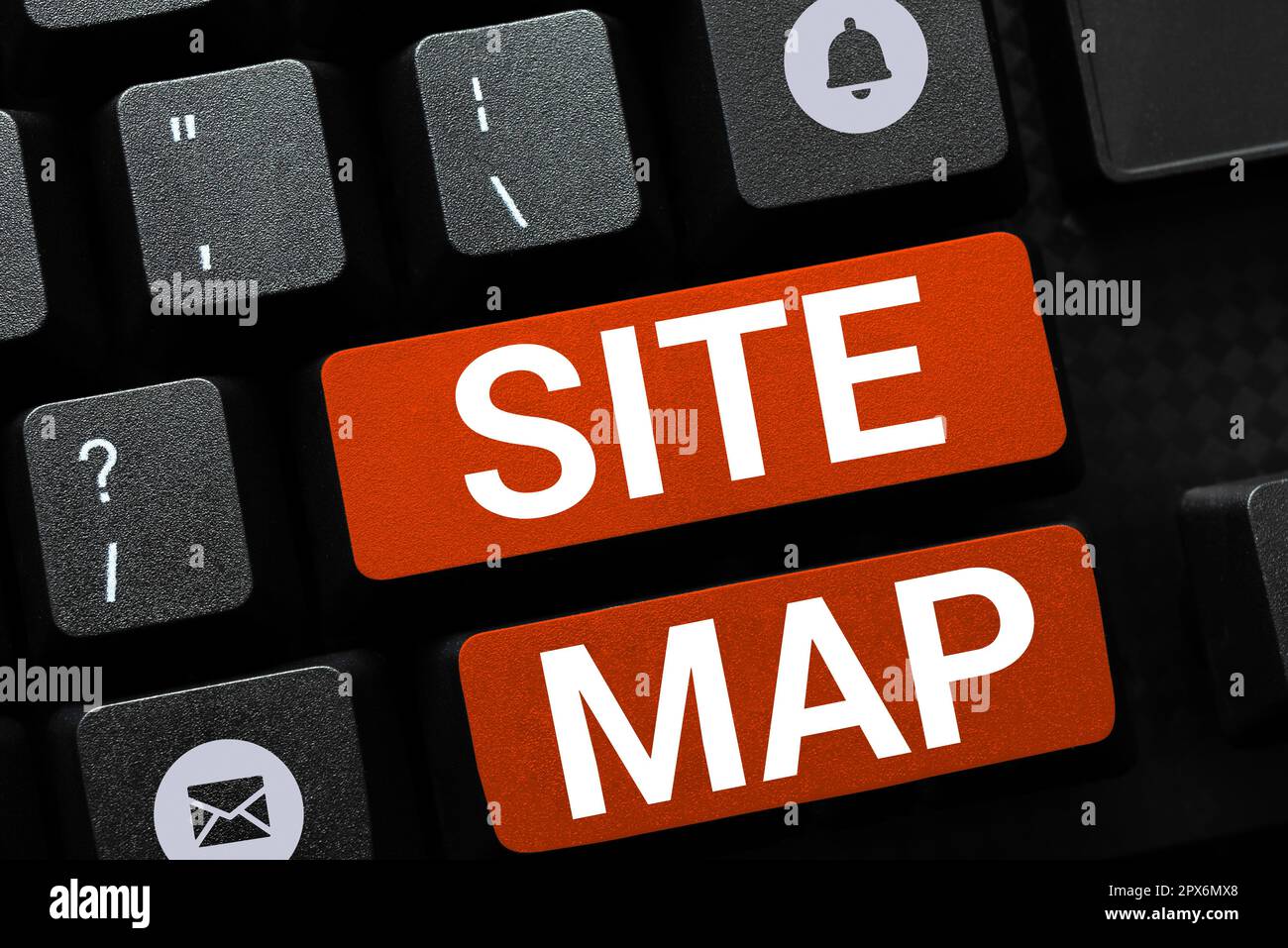 Text caption presenting Site Map, Conceptual photo designed to help ...