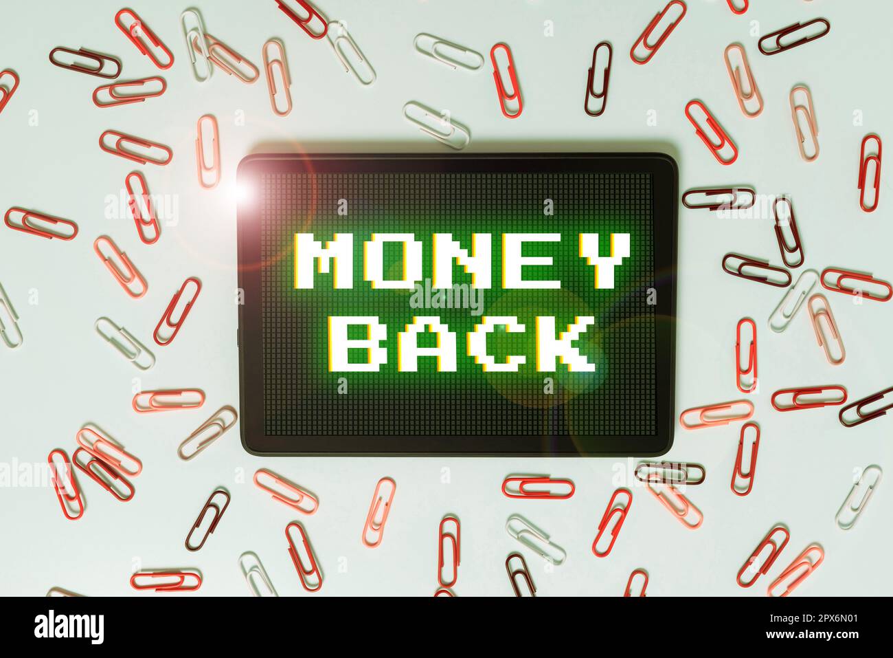 Hand writing sign Money Back, Business idea get what you paid in return ...