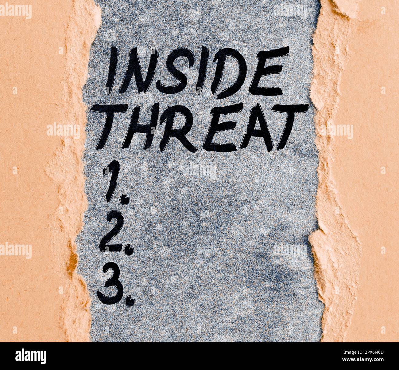 Text showing inspiration Inside Threat, Business showcase Information ...