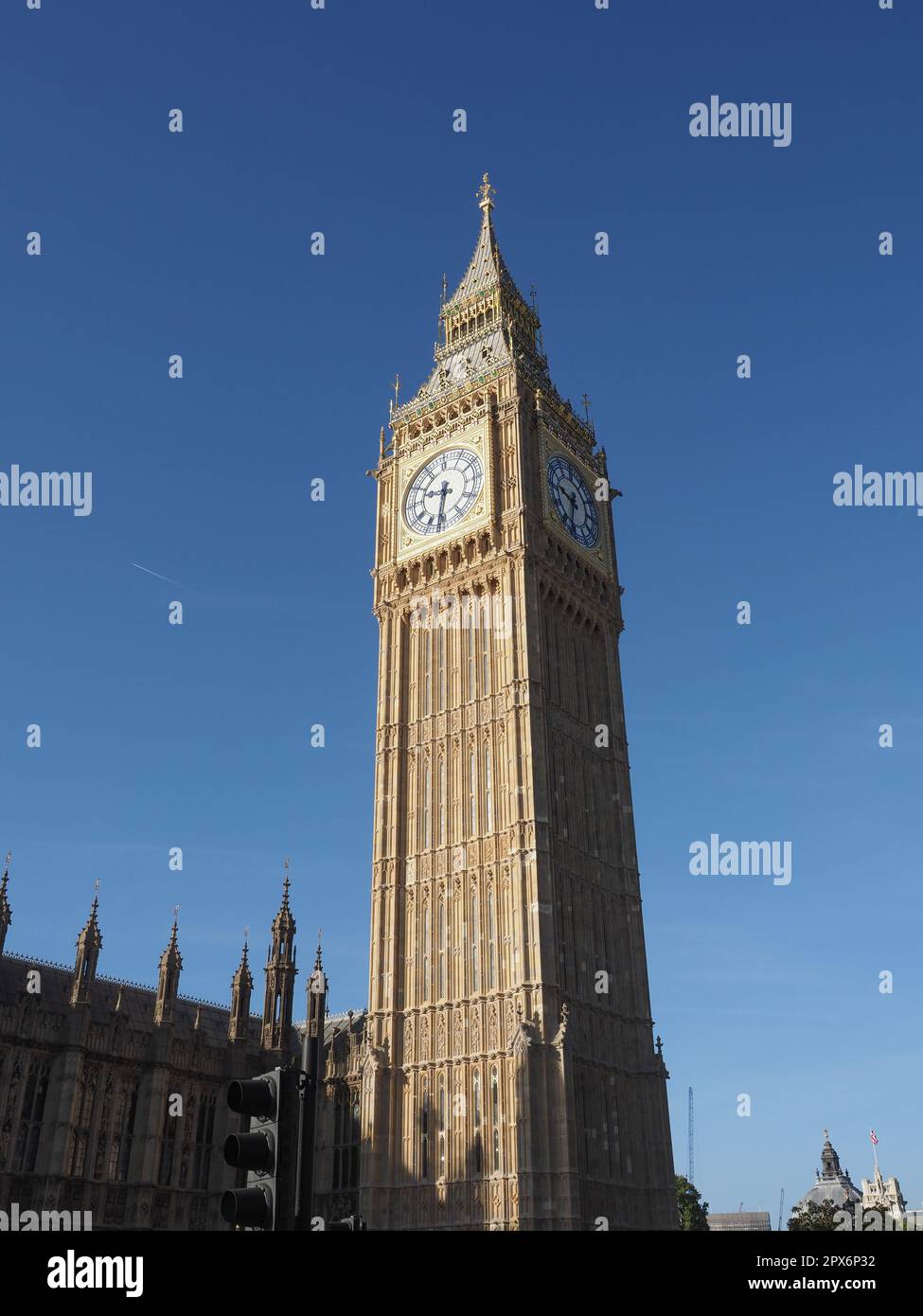 Big Ben at the Houses of Parliament aka Westminster Palace in London ...