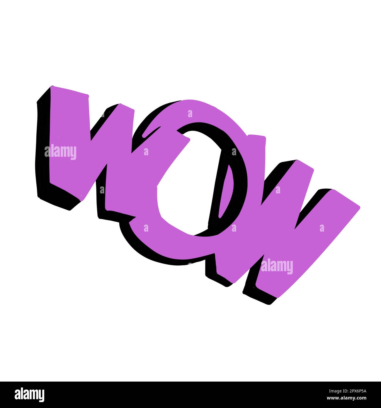 Wow in the style of the 90s. Bright phrase of exclamation and ...