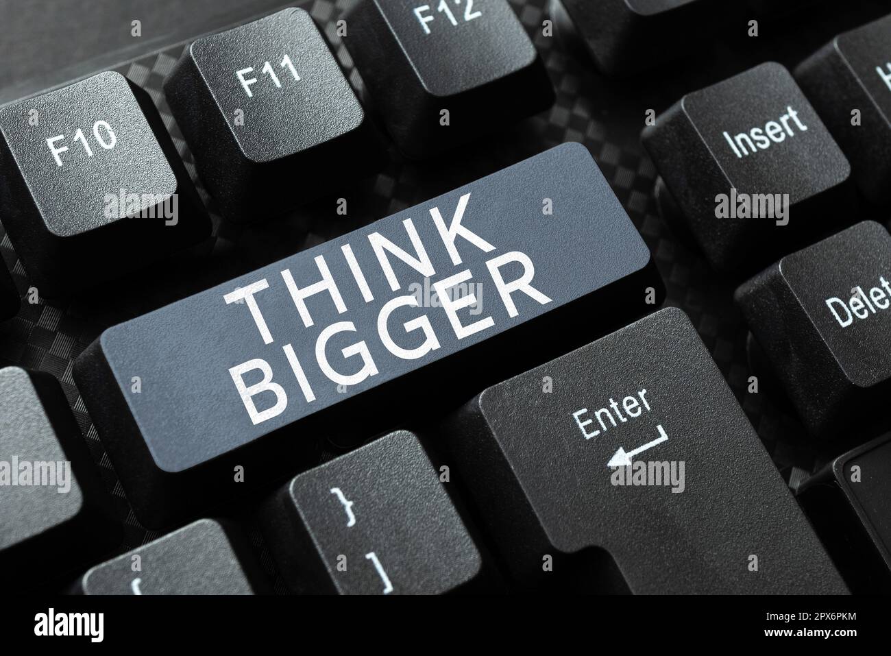 Text caption presenting Think Bigger, Concept meaning being able to ...