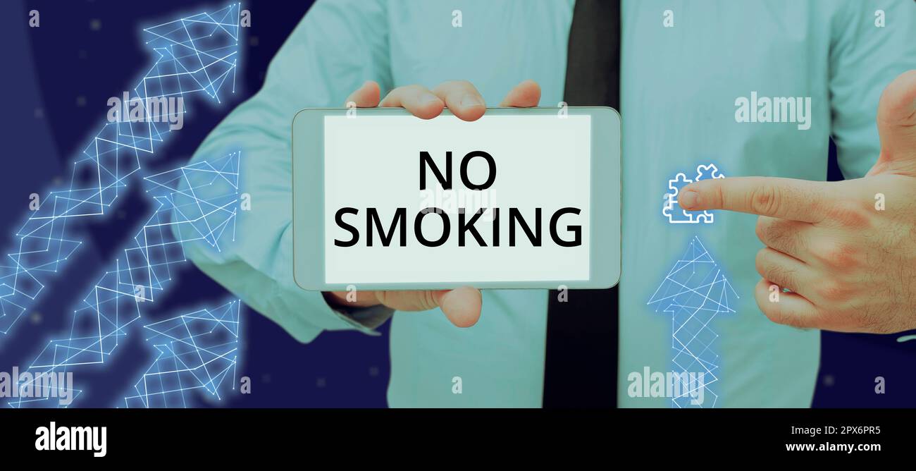 Inspiration showing sign No Smoking, Conceptual photo using tobacco is ...