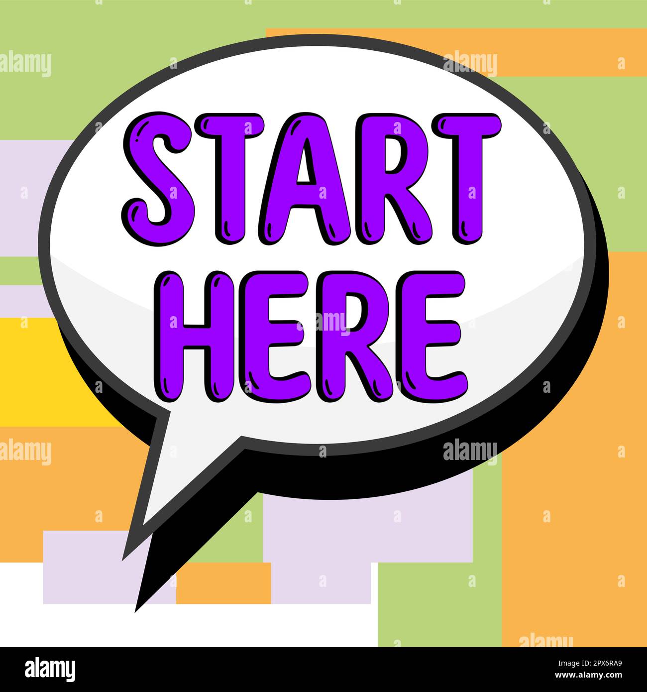 Conceptual display Start Here, Business approach telling someone this ...