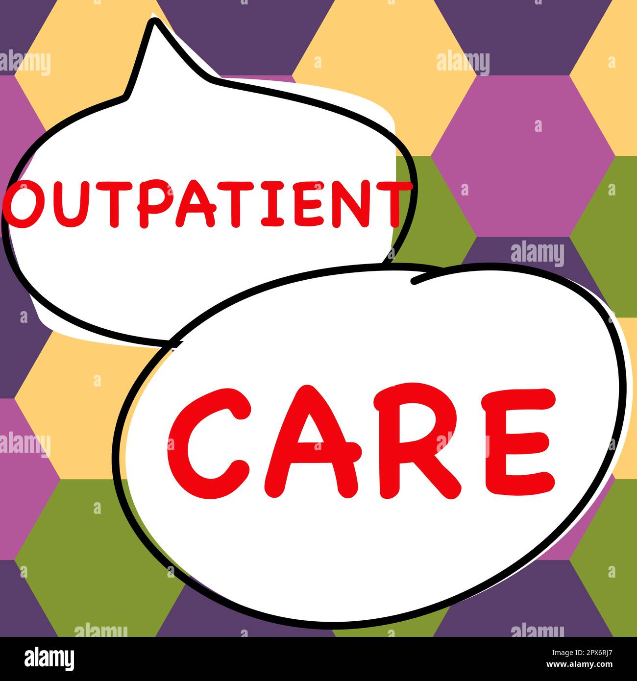 Hand writing sign Outpatient Care, Business concept the final result of ...