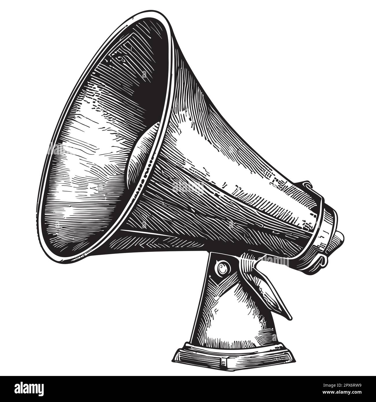 Loudspeaker, hand drawn sketch in doodle style illustration Stock Vector Image & Art - Alamy