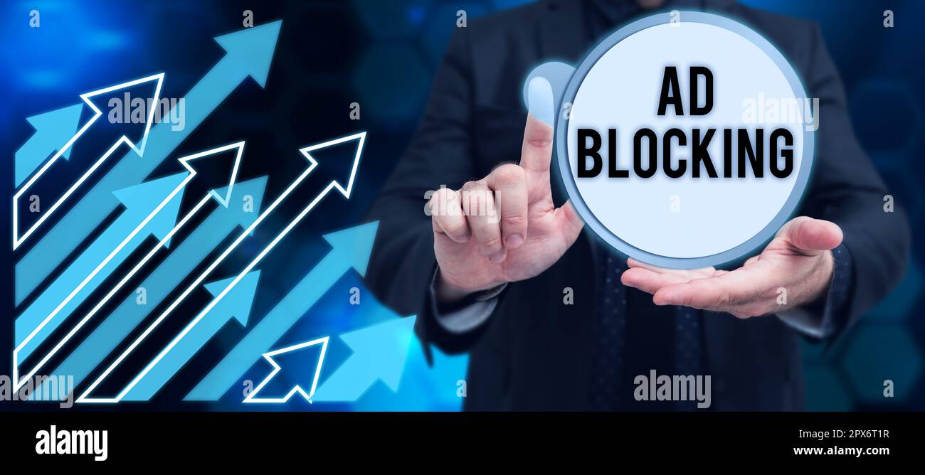 Text Caption Presenting Ad Blocking Business Showcase Program That Will Remove Different Kinds