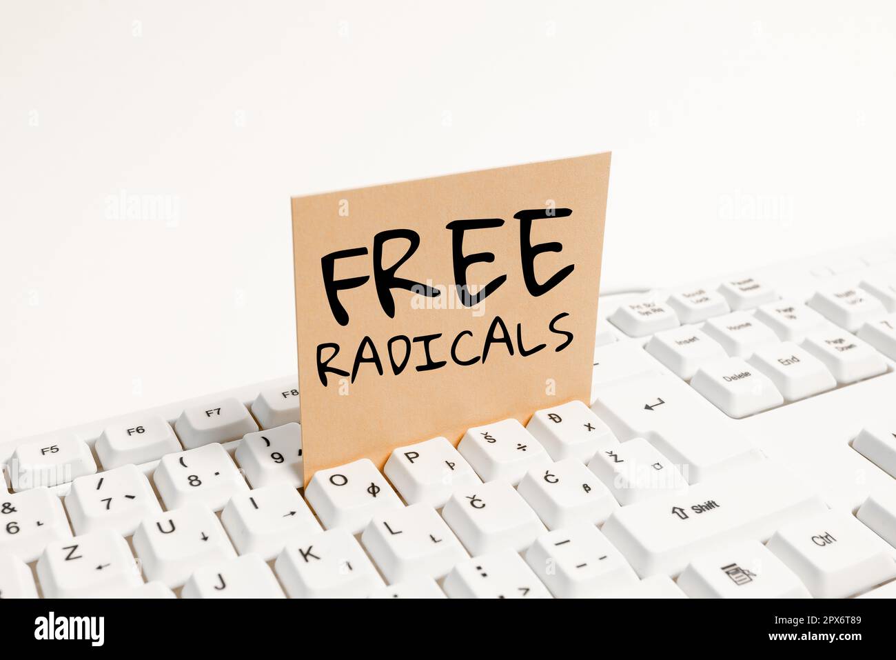 Text caption presenting Free Radicals, Internet Concept produced in ...