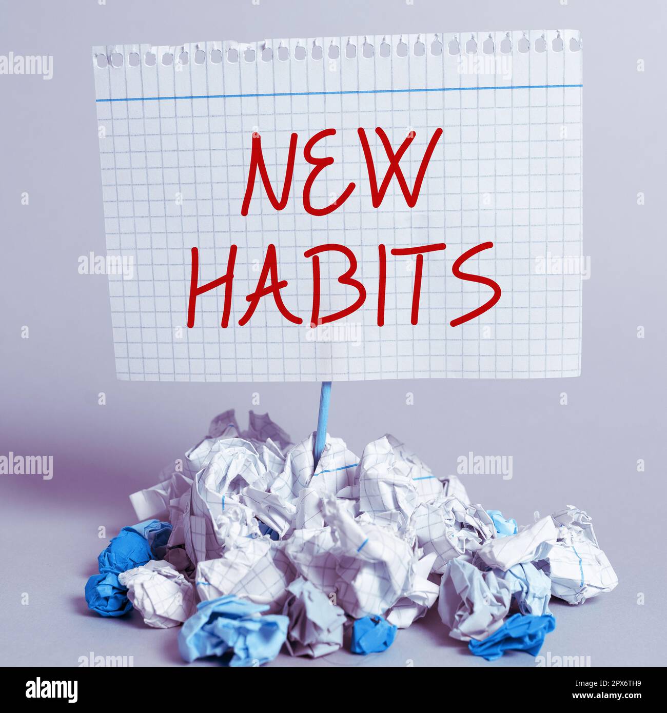 Hand writing sign New Habits, Business approach change the routine of ...