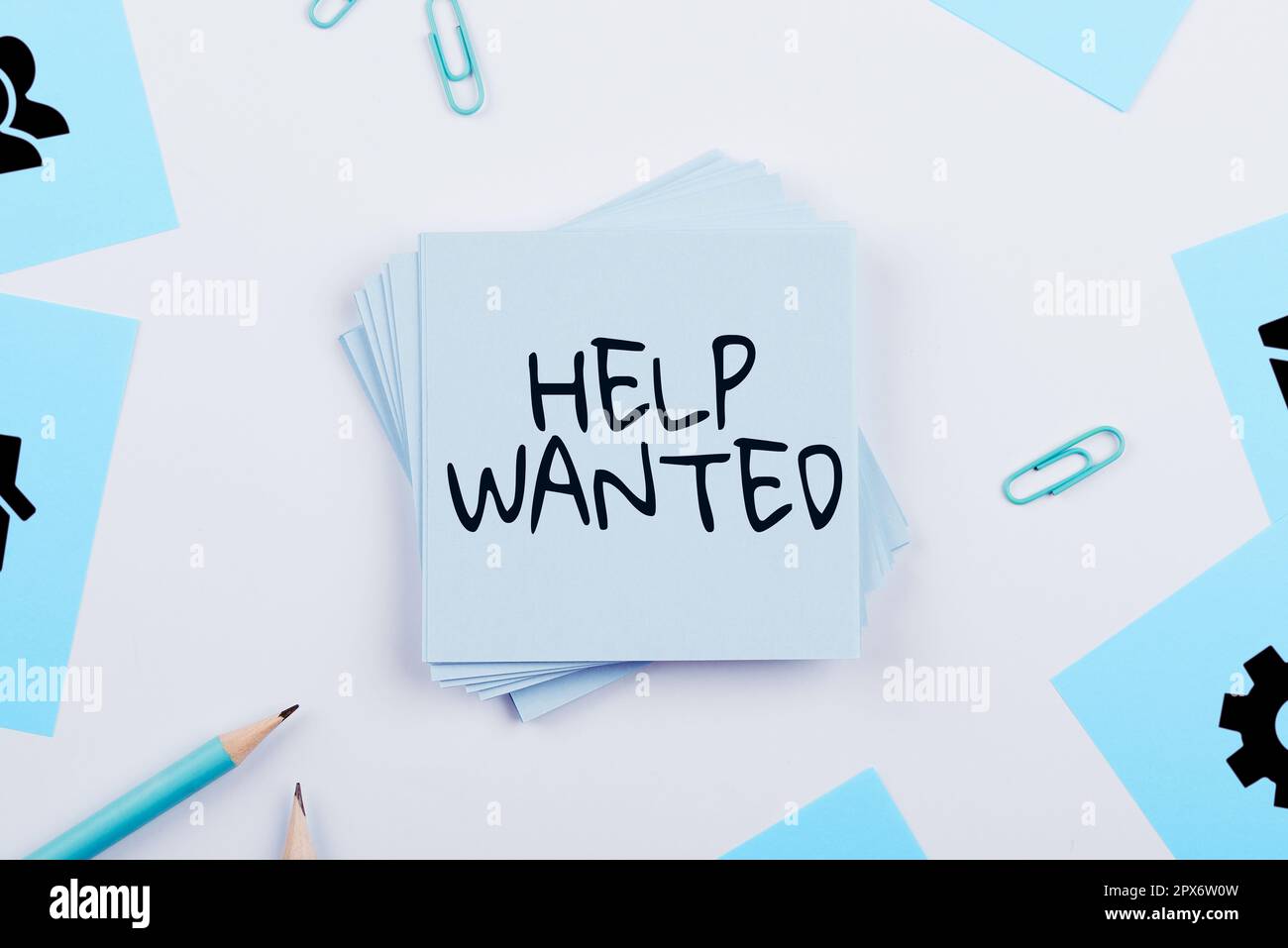 Handwriting text Help Wanted, Business idea advertisement placed in ...