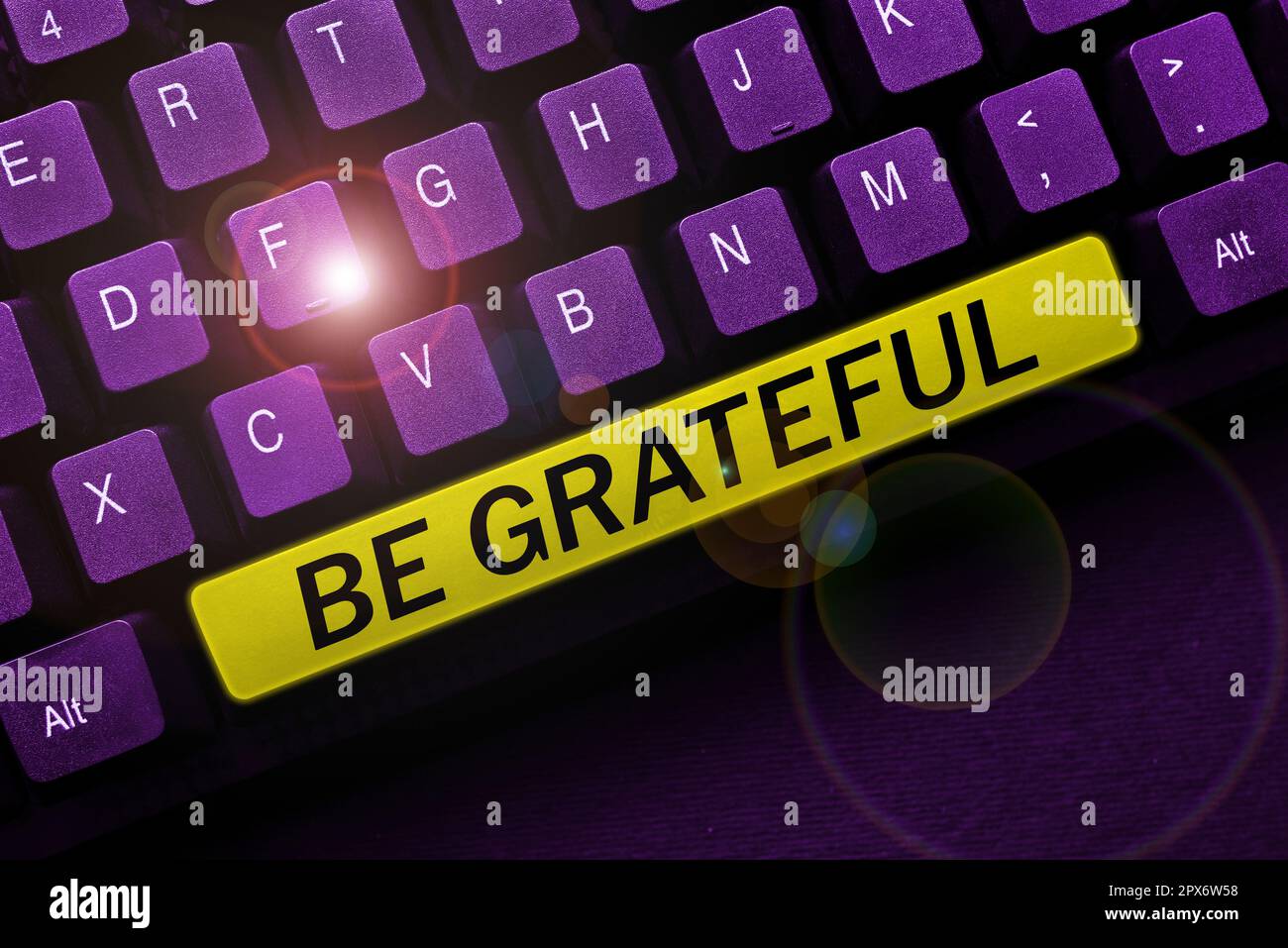 Writing displaying text Be Grateful, Business idea feeling or showing ...