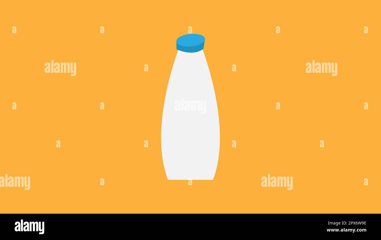 Hand drawn doodle style, milk glass and label. vector illustration ...