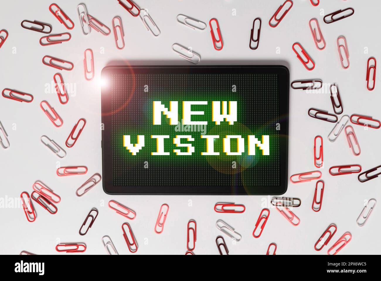 Conceptual display New Vision, Word Written on seeing some future ...