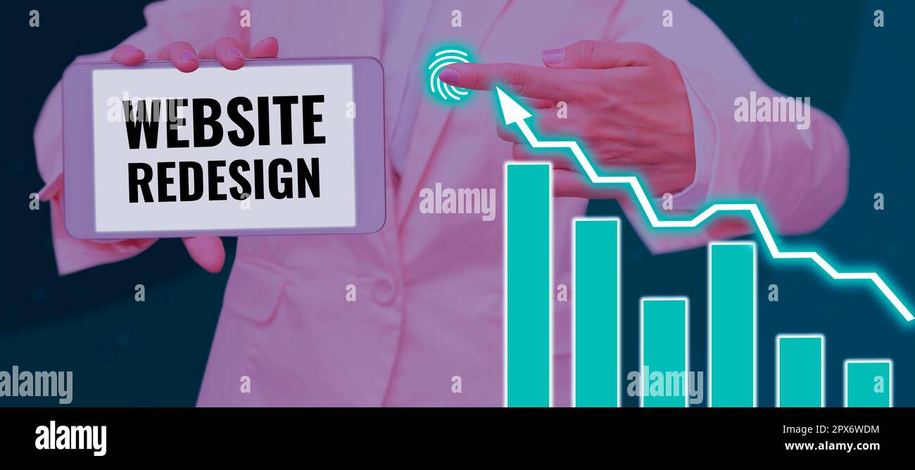 Conceptual display Website Redesign, Business showcase modernize improver or evamp your website ...