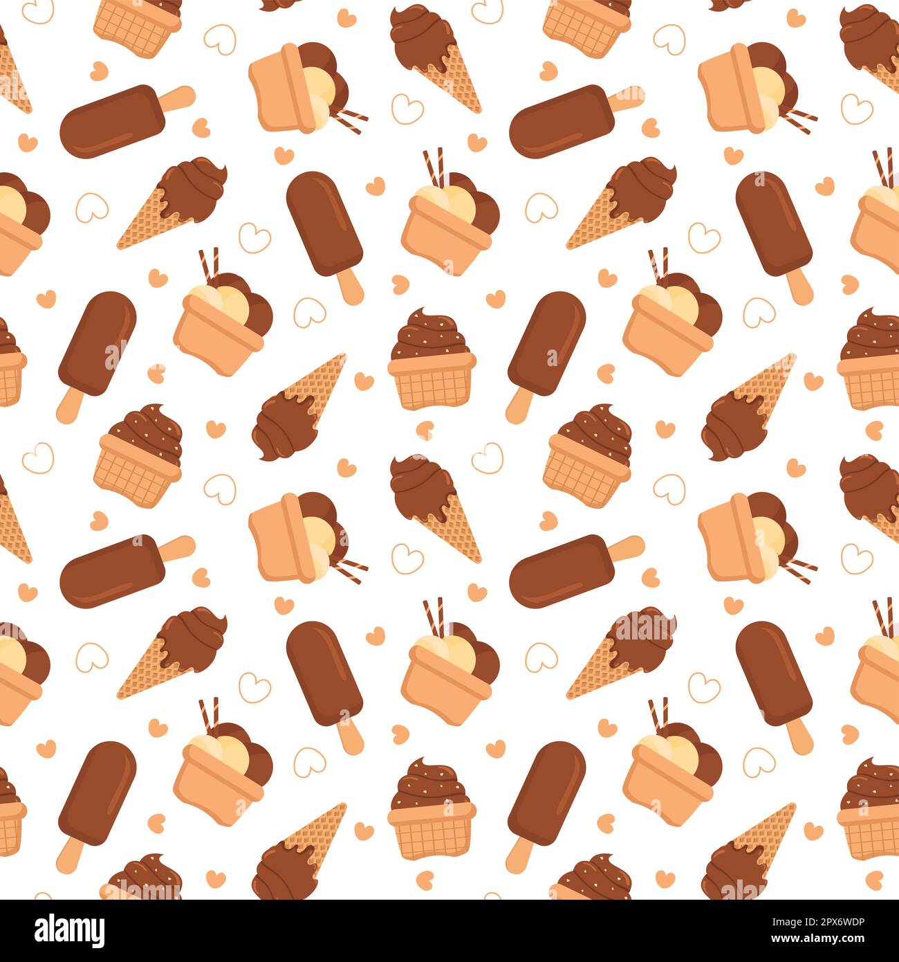 Chocolate Seamless Pattern Design with Choco Decoration in Template ...