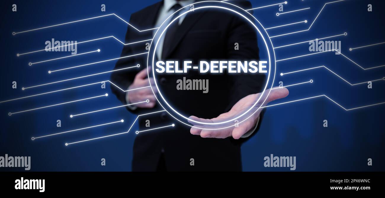 Text showing inspiration Self Defense, Business approach the act of ... Text showing inspiration Self Defense, Business approach the act of ...
