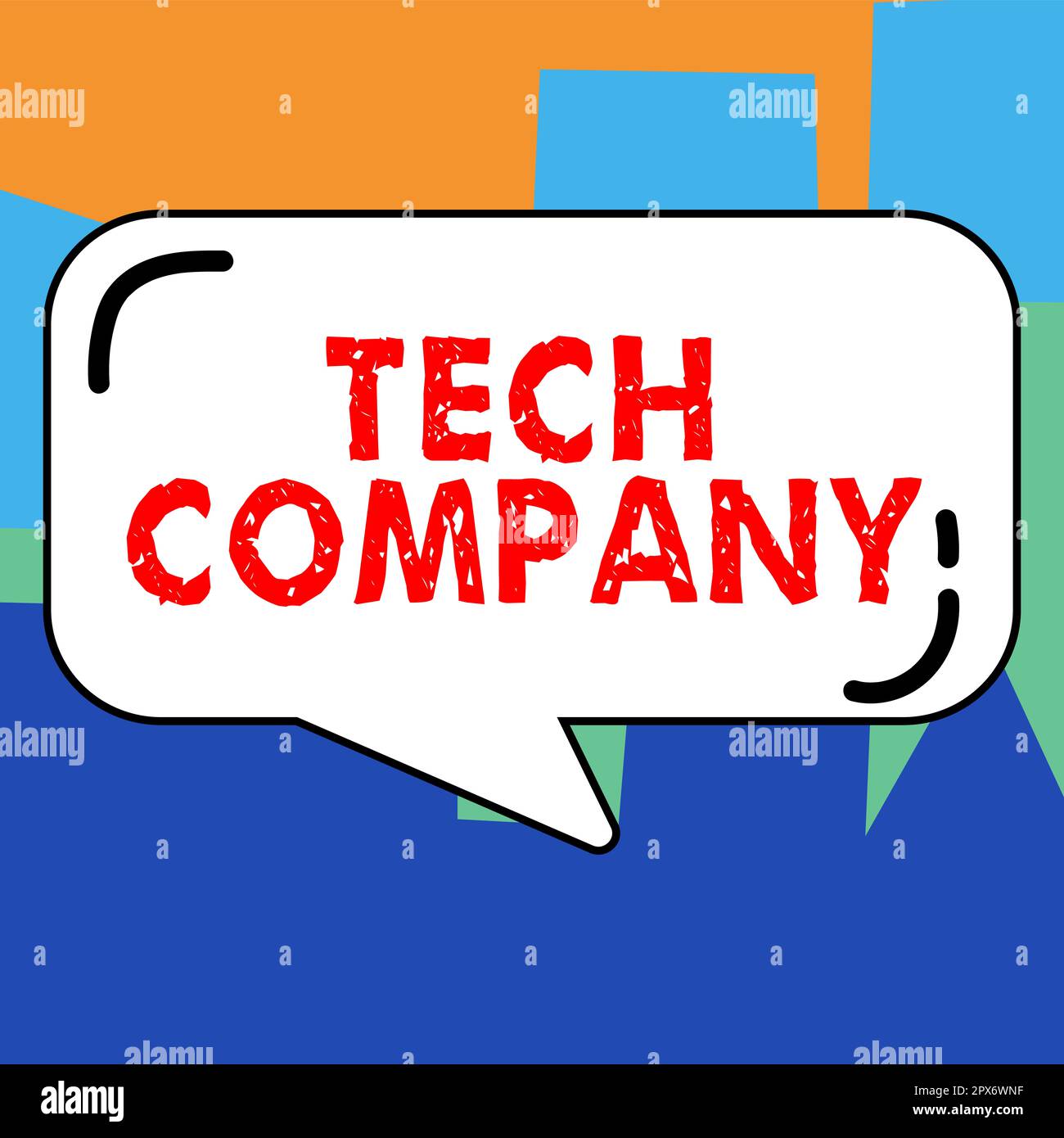 Text caption presenting Tech Company, Word for a company that invents ...
