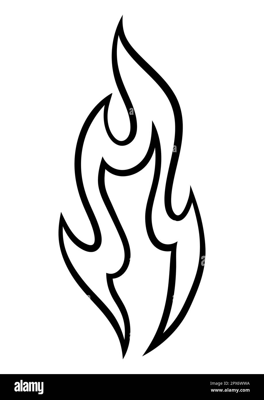 Illustration of stylized fire. Decorative element for design Stock ...