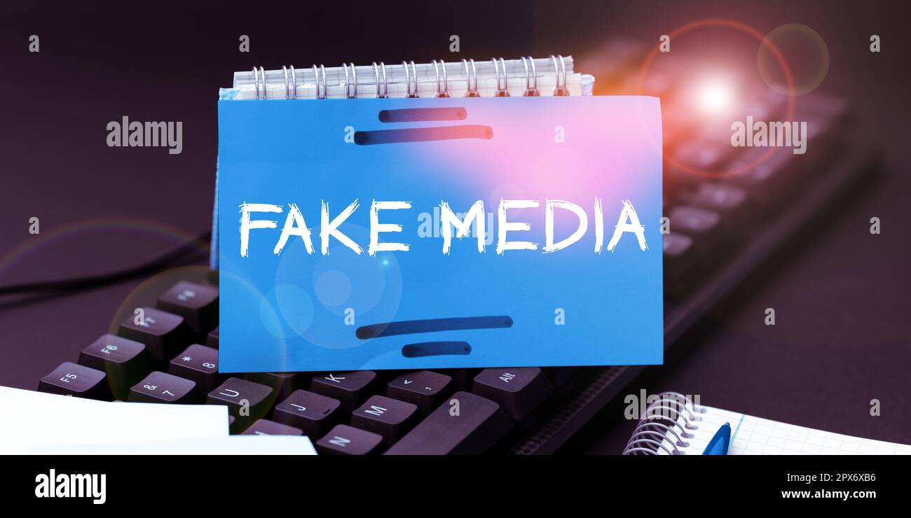 Inspiration showing sign Fake Media, Concept meaning An formation held ...