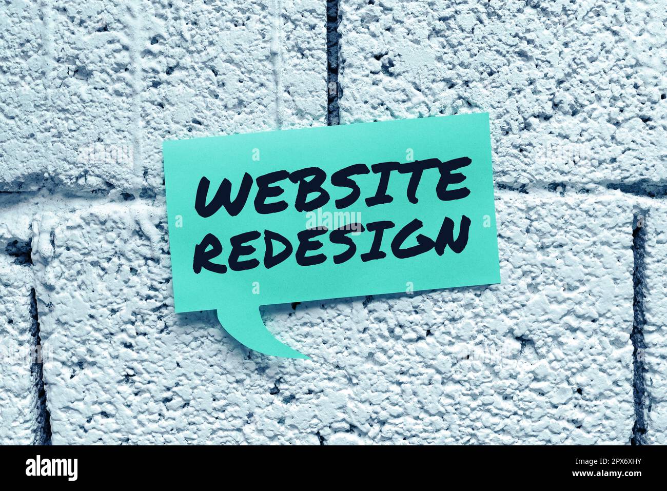 Text caption presenting Website Redesign, Word Written on modernize improver or evamp your ...