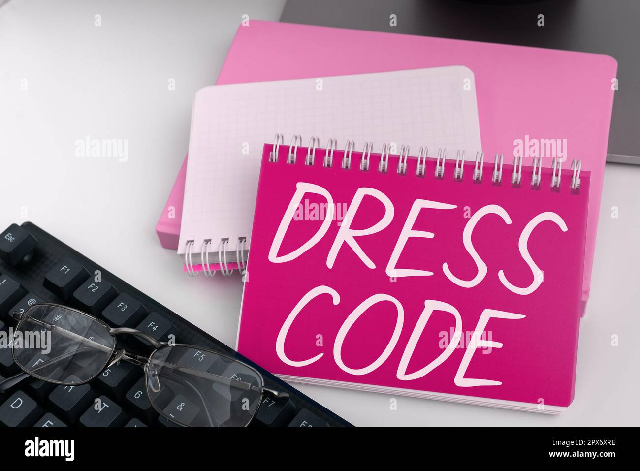 Text sign showing Dress Code, Business idea an accepted way of dressing ...