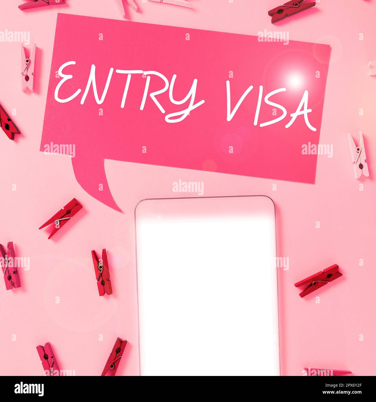 Text caption presenting Entry Visa, Business approach permission to ...
