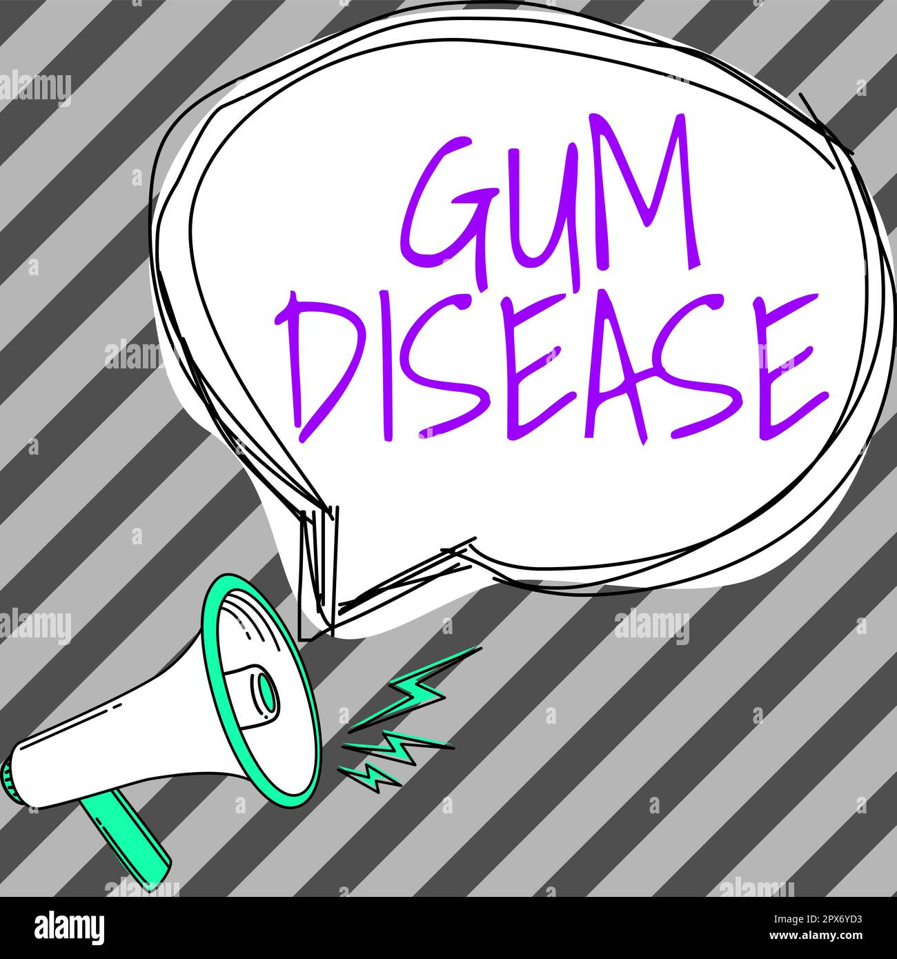 Text sign showing Gum Disease, Concept meaning Inflammation of the soft ...