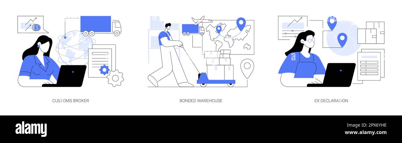 Customs Clearance Abstract Concept Vector Illustrations Stock Vector Image And Art Alamy