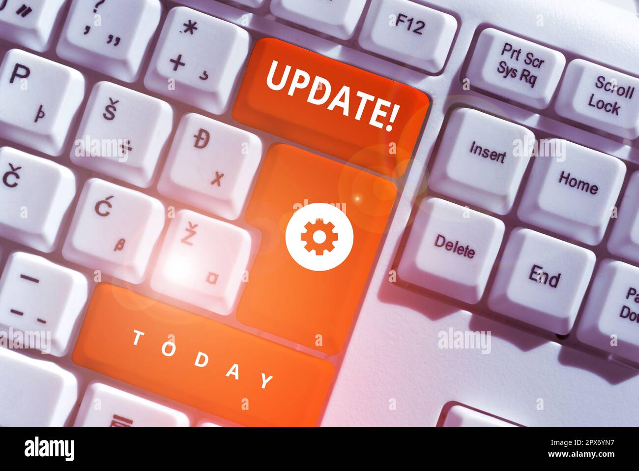 Sign displaying Update, Word for Make something more modern Adding new ...