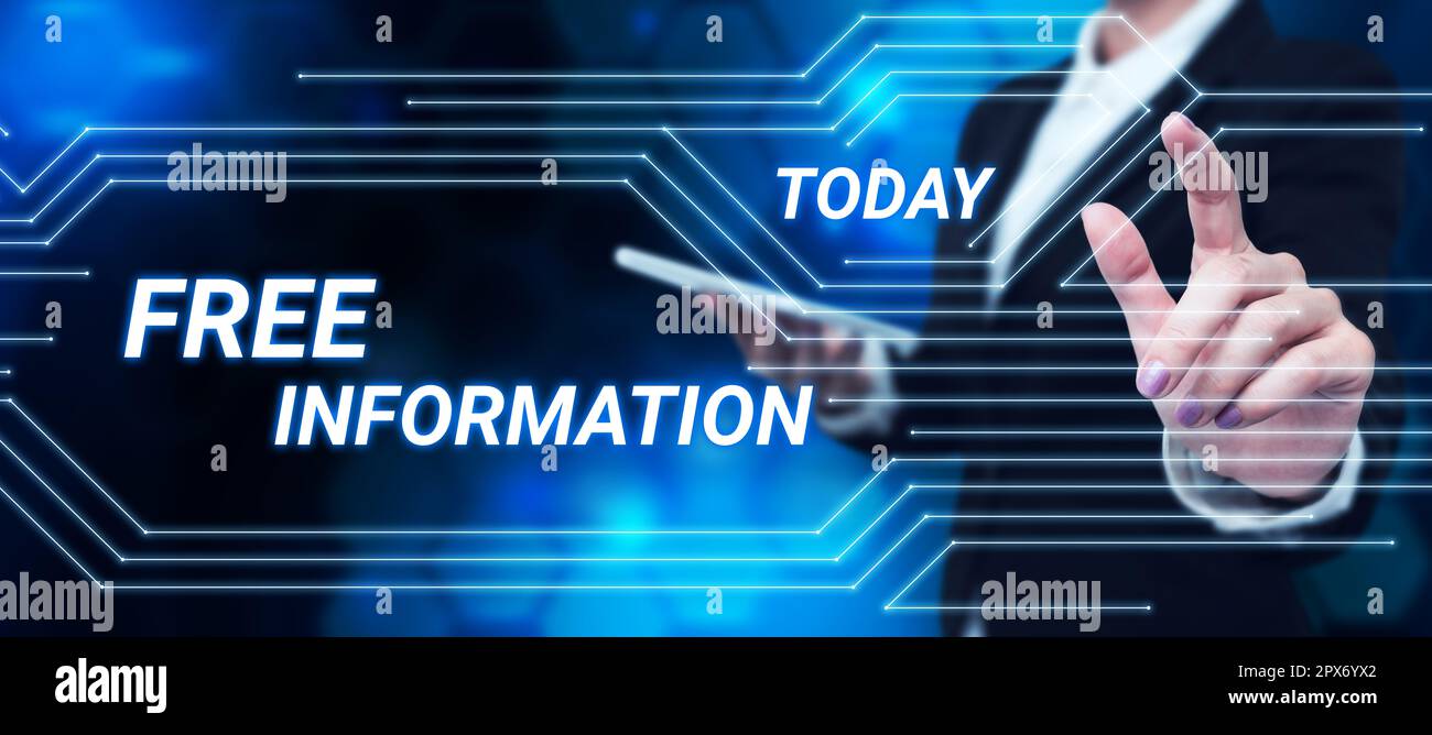 Inspiration showing sign Free Information, Business showcase knowledge ...