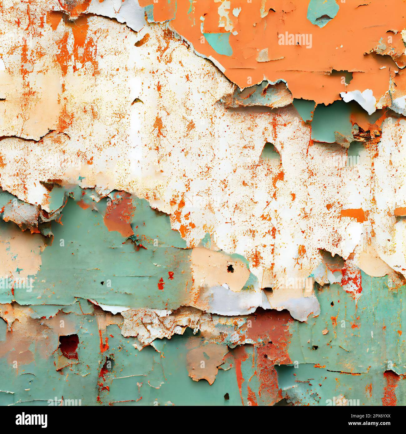 Cracked paint damaged wall, 3D illustration art design Stock Photo - Alamy