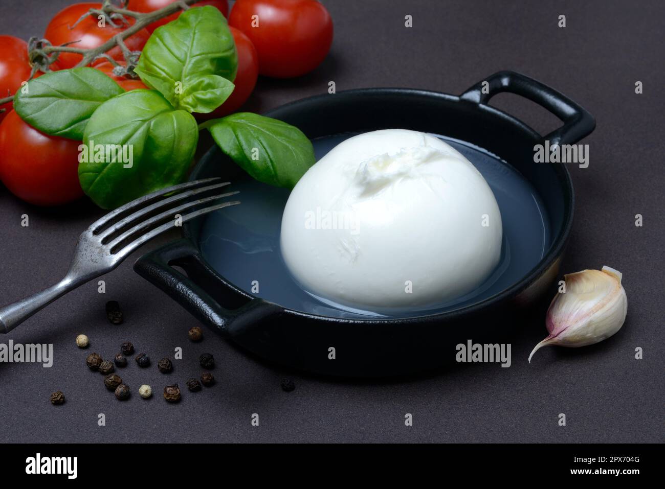 Burrata, burrata cheese, cream cheese from Italy Stock Photo - Alamy