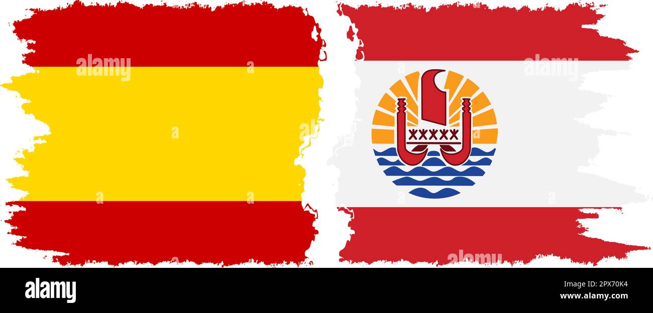 Spain french polynesia flag Stock Vector Images - Alamy