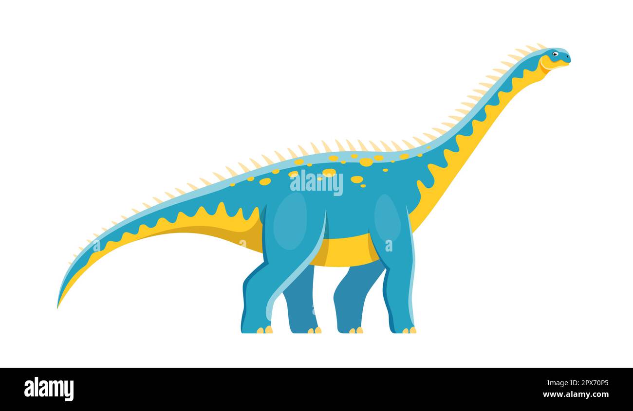 Cartoon Barapasaurus dinosaur character, kids dino of Jurassic species ...