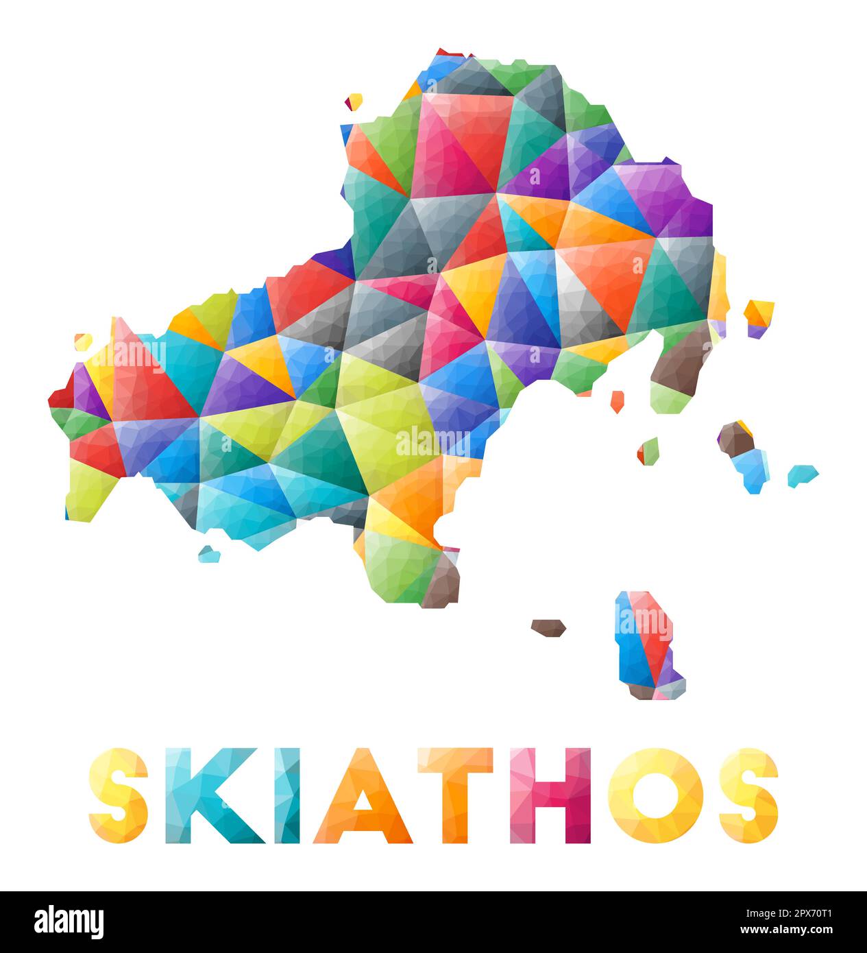 Skiathos map Stock Vector Images - Alamy