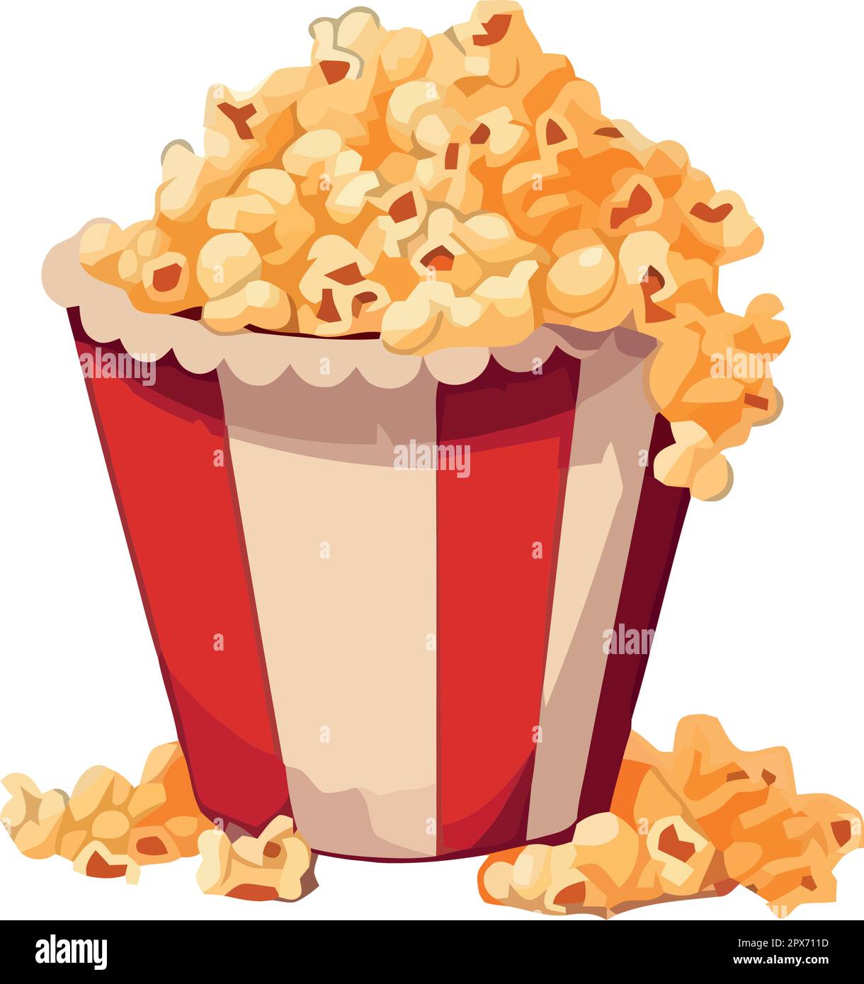 Bowl full popcorn on Stock Vector Images - Alamy