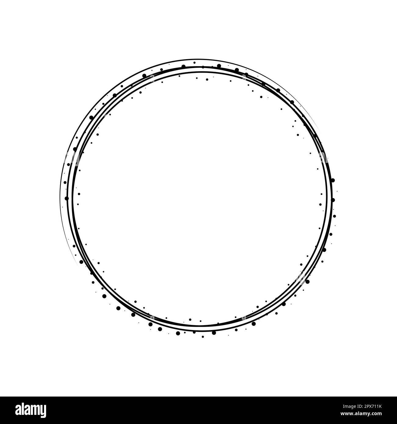 Beautiful logo frame template in elegant and minimal style. Circle ...