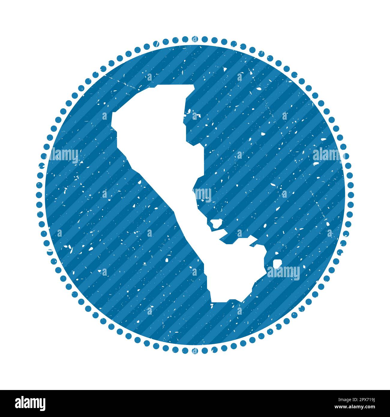 Boracay striped retro travel sticker. Badge with map of island, vector ...