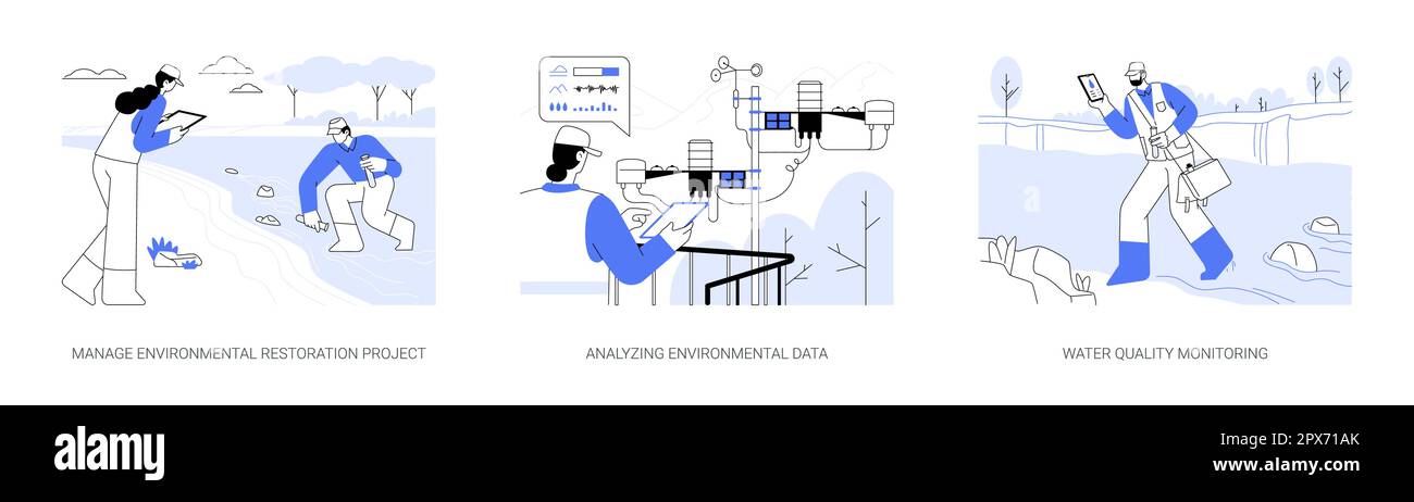 Ecology control abstract concept vector illustrations Stock Vector ...