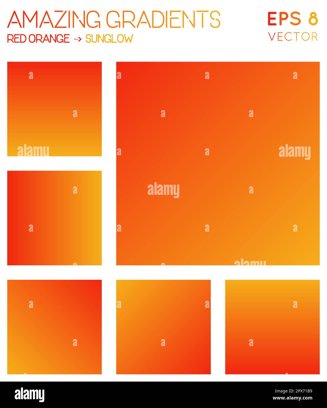 Colorful gradients in red orange, sunglow color tones. Adorable ...