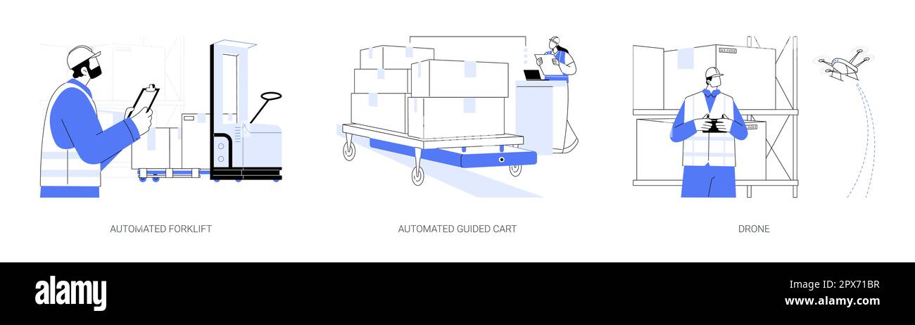 Automated guided vehicles Stock Vector Images - Alamy