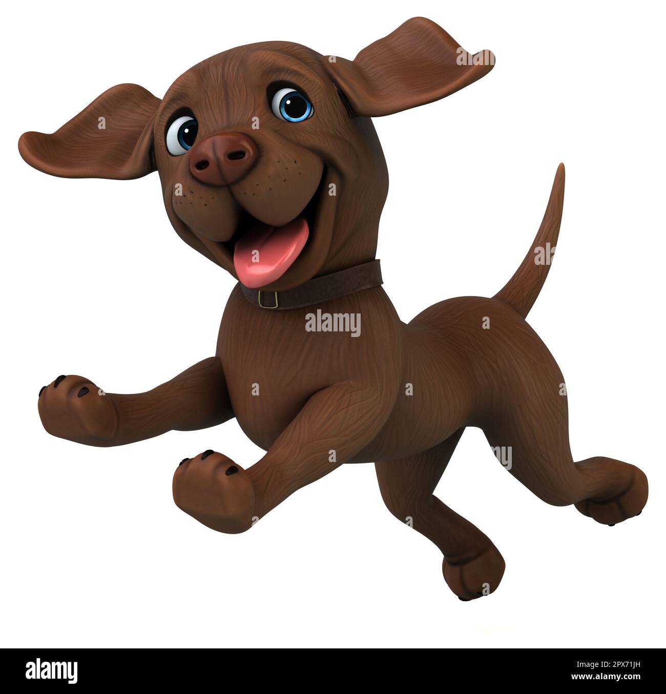 Fun 3D cartoon brown Labrador retriever Stock Photo - Alamy