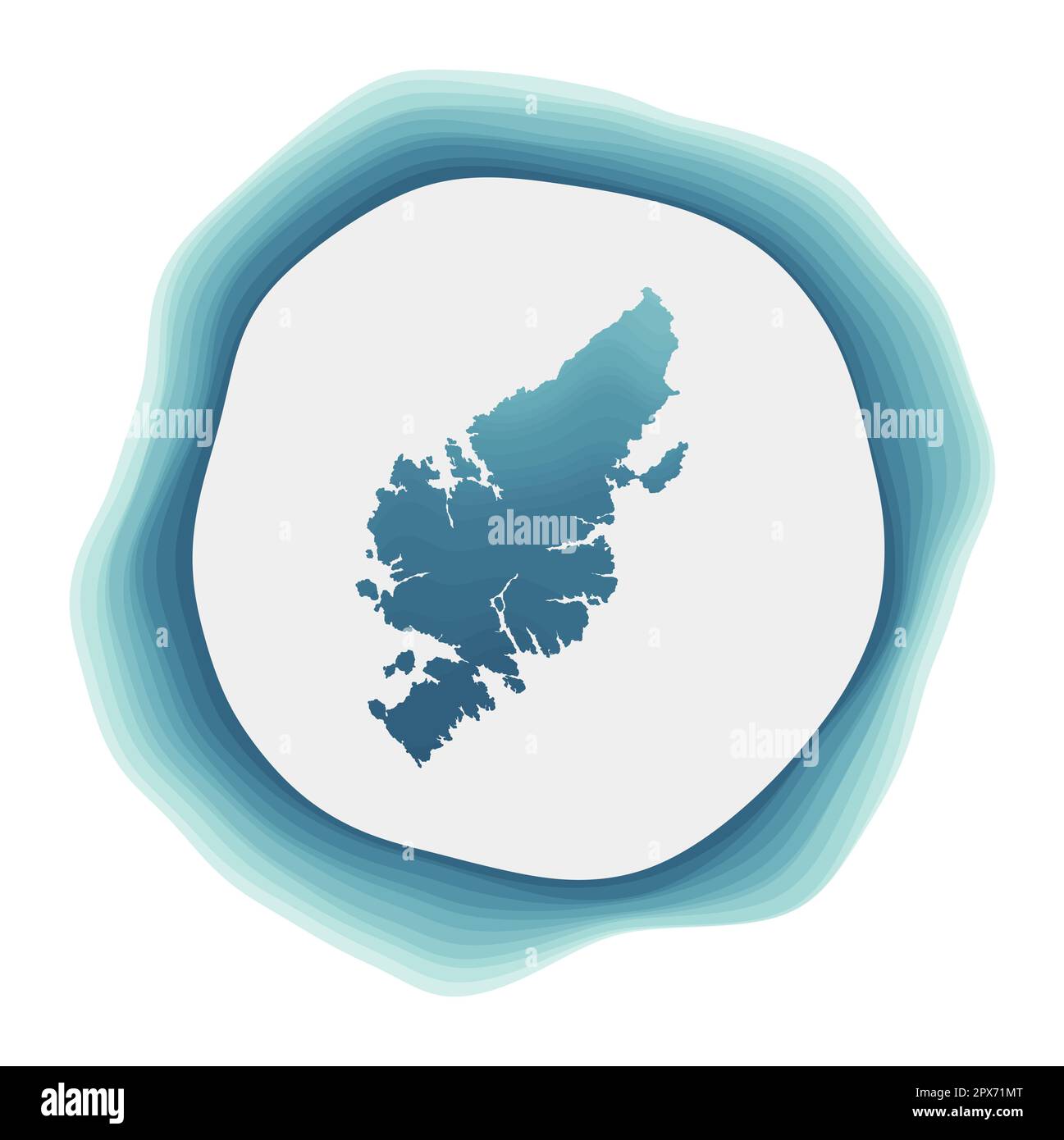 Lewis and Harris logo. Badge of the island. Layered circular sign ...