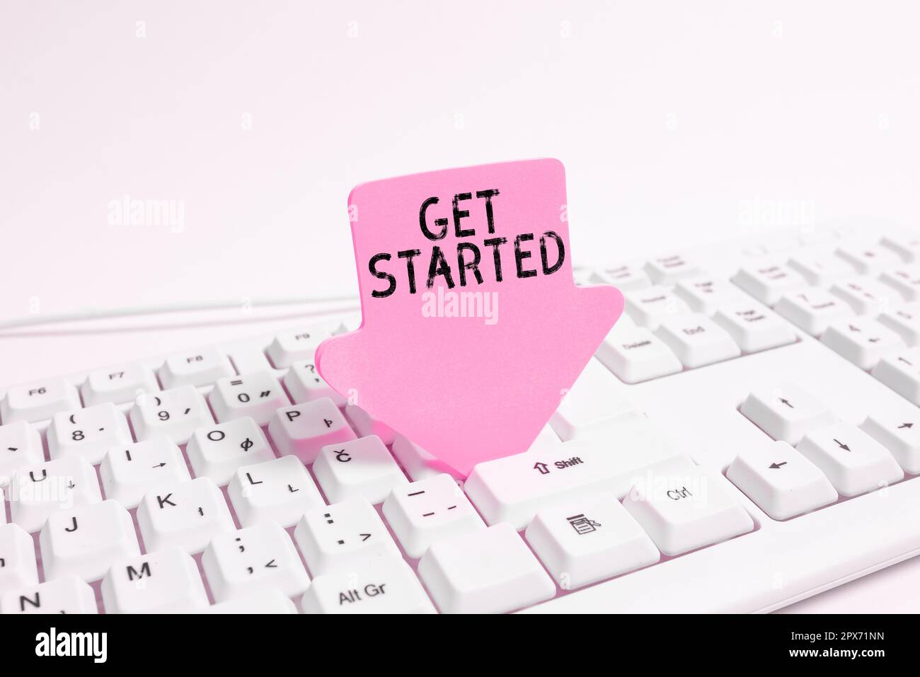 Text caption presenting Get Started, Business concept asking someone to ...