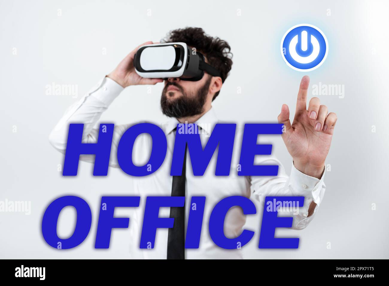 Sign displaying Home Office, Word Written on space designated in a ...
