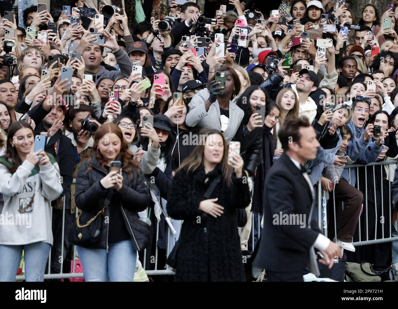 New York, United States. 01st May, 2023. Fans react when Jimmy Fallon ...